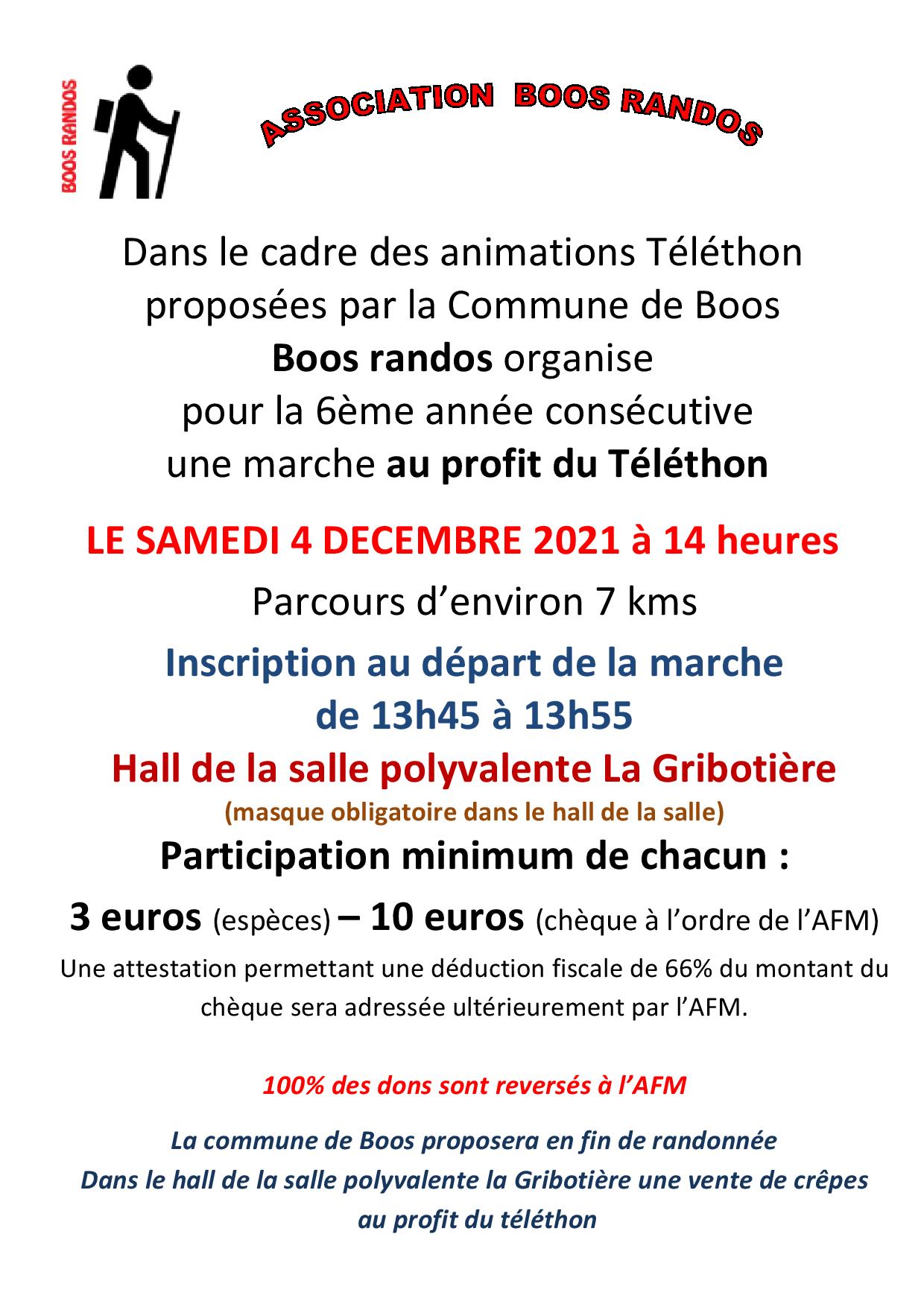 Mairie de Boos - Randonnée Téléthon - Mairie de Boos