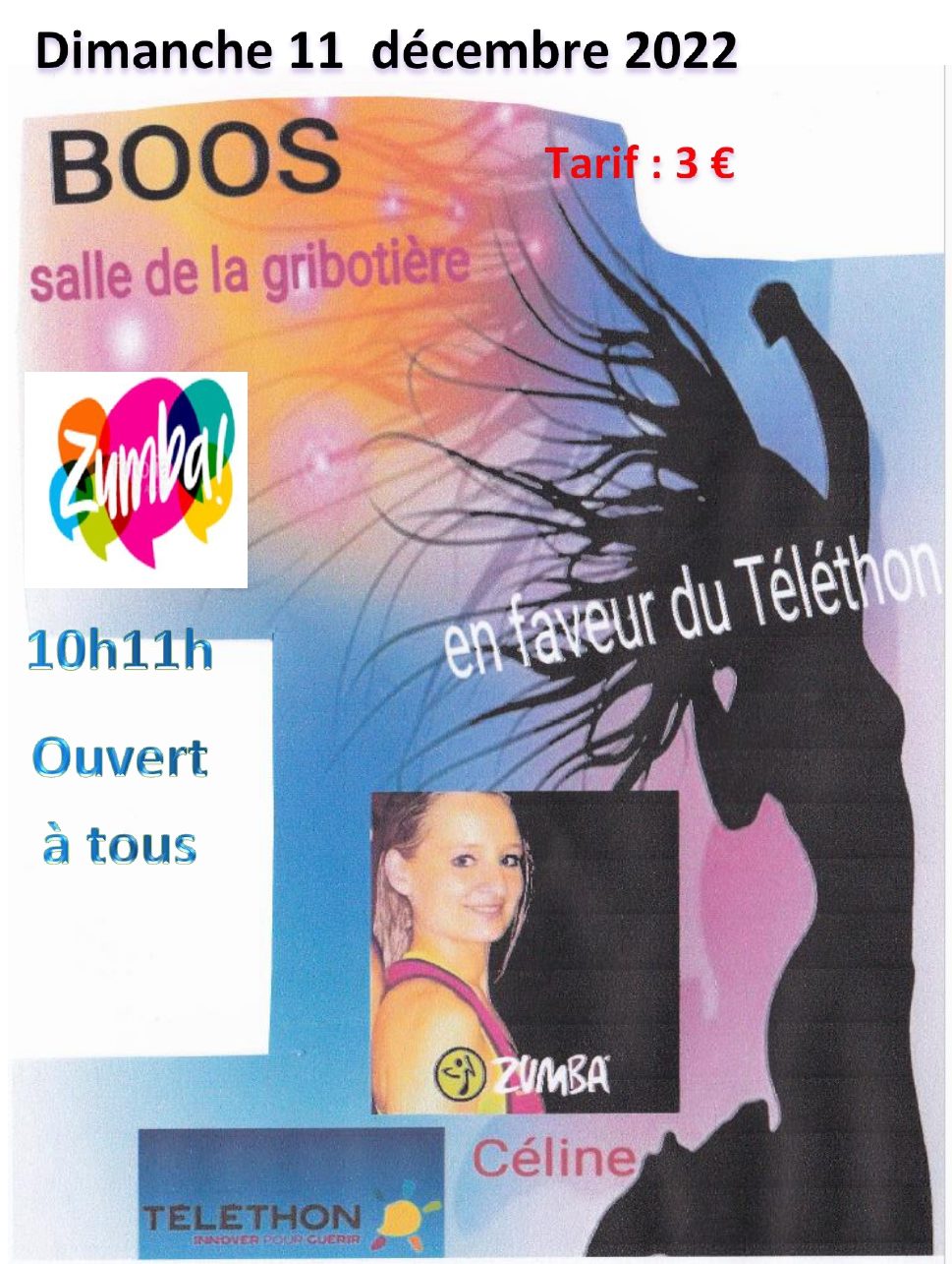 Mairie de Boos - Téléthon 2022 - Zumba - Mairie de Boos